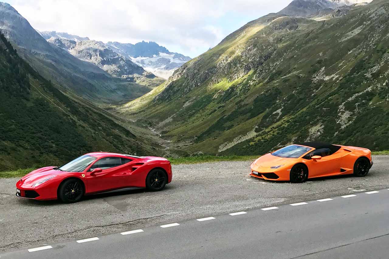 Supercar driving Tour through the Swiss Alps | Leo Trippi